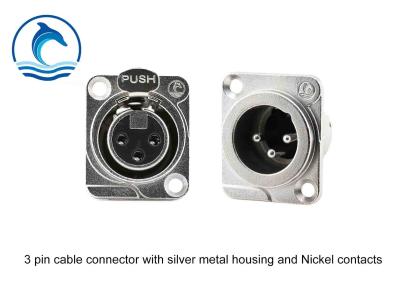 China Male 3 Pin XLR Panel Mount Connectors LC3MD Front And Rear Mountable Design for sale