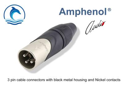 China Aluminum Alloy Male XLR Audio Connector AX3MJ Zinc Diecast Shell Housing for sale