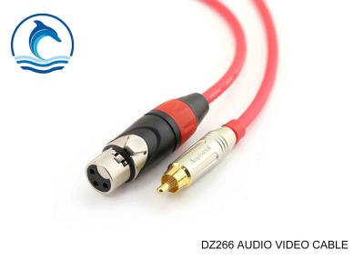 China DZ266 XLR Male To RCA Male Cable 6 Feet / Black Audio Speaker Connectors for sale