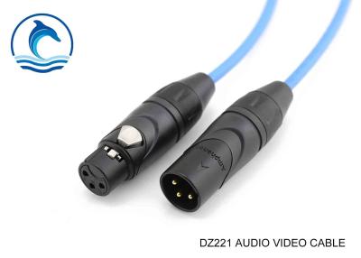China XLR Male To XLR Female Black Audio Video Cable 25ft For Speaker for sale