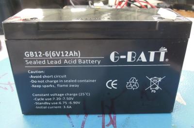 中国 UPS力バックアップ6V 12Ahは鉛酸蓄電池を密封した 販売のため