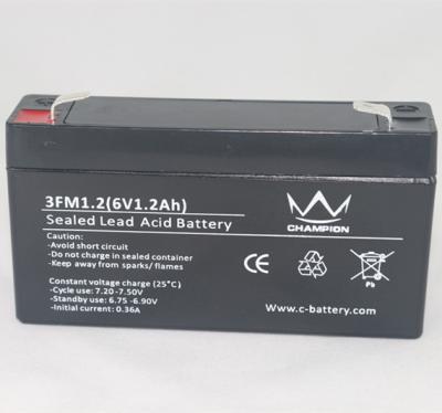 Cina Potere del sistema di sicurezza dell'allarme della batteria di illuminazione di emergenza della batteria al piombo 6V1.2AH in vendita