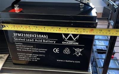 中国 6ボルトはゴルフ カートのための深い周期の鉛酸蓄電池180Ahを密封した 販売のため