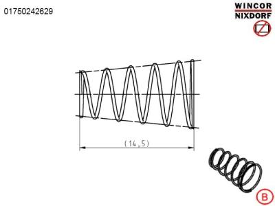 China ATM Machine ATM spare parts 1750242629 wincor cineo c4060 conical spring 01750242629 in moudle 1750193244 for sale