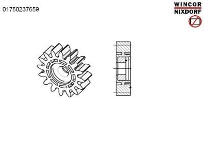 China ATM Machine ATM spare parts 1750237659 wincor cineo c4060 IDLER WHEEL Z16 M1.5 ASSD 01750237659 in moudle 1750200541 for sale