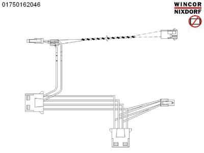 China ATM Machine ATM spare parts 1750162046 WINCOR CINEO C4060 CABLE X7 IO TRAY CRS 01750162046 IN MOUDLE 1750193244 for sale