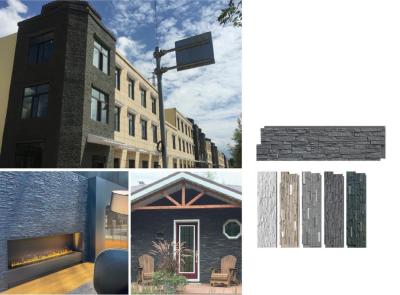China Slate Grey 1160x300x30mm Cultured Stone Brick Garden Decoration Acid Resistance for sale