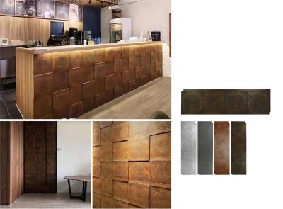 Chine Ringe d'arbre Bois marron en pierre de culture brique 1160x300x30 mm étanche Bonne étanchéité à vendre