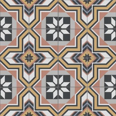 Cina Antibatterica 25x25cm W.A 6% Giallo e Rosa Ceramica Piastrelle Rustiche Per Il Bagno E Piastrelle Decorative Per La Cucina in vendita