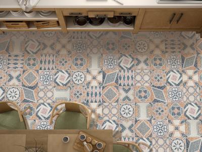 Cina Tela rustica in ceramica resistente all'usura 250x250 mm W.A 6% per soggiorno e antibatterica per pareti e pavimenti per bagno in vendita