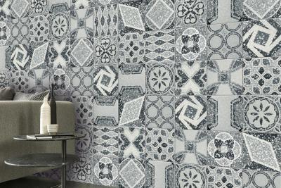 Cina Grigio e blu resistente 250x250mm parete interna piastrelle rustiche in ceramica per balcone e piastrelle da pavimento per camera da letto in vendita