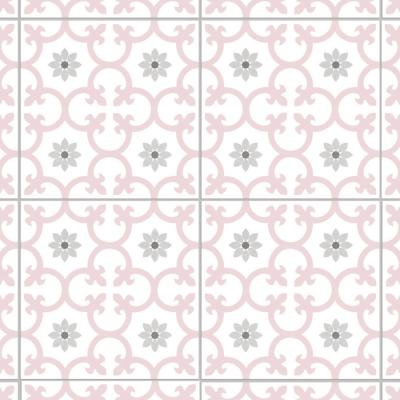 Cina Piastrelle rustiche in ceramica a fiori rosa durevoli da 250x250 mm e piastrelle antiscivolo per cucina e bagno in vendita