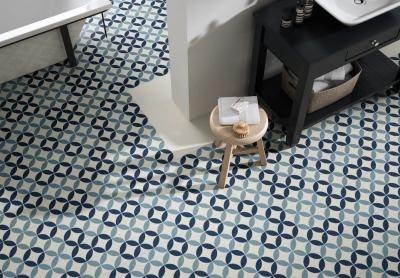 Cina Piastrelle rustiche in ceramica blu resistenti all'usura da 250x250 mm per il soggiorno e piastrelle ecologiche per la sala da pranzo in vendita