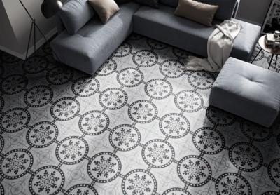 중국 항균 250x250mm 바닥 타일 욕실 및 회색 세라믹 시골 타일 거실 판매용