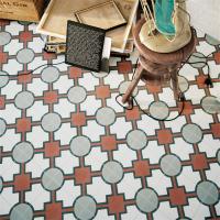 China 20x20cm Red Gray Ceramic Rustic Tile for Indoor Floor for sale