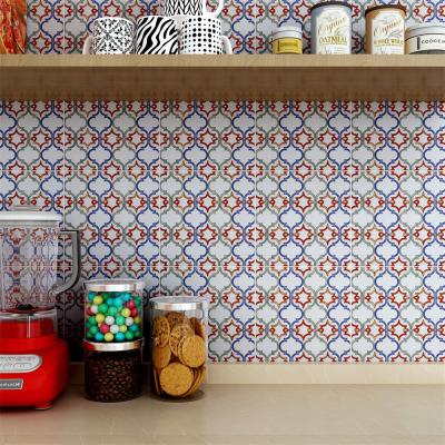 China Firebrick White And Red Indoor Wall 20x20cm Ceramic Rustic Tiles For Kitchen And Durable Tile For Balcony for sale
