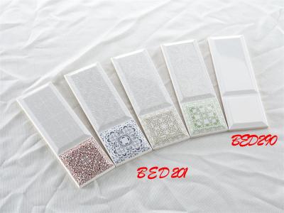 China 10×30cm Vintage Pattern,Stylish Indoor Porcelain And Ceramic Wall Tiles For Backsplash And Canteen for sale