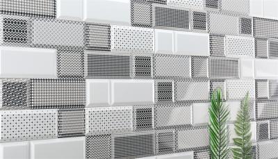 Cina Attraenti, lucide piastrelle di decorazione per interni per bagno e cucina, certificate ISO9001 in vendita