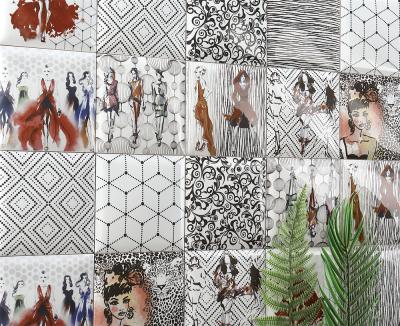 China 152x152mm azulejos interiores de pão e azulejos de metrô para sala de jantar à venda