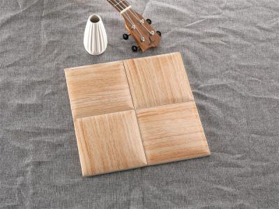 China Amarelo claro 152x152mm madeira grão de pão telhas de parede para fundo e balcão, corpo branco ISO9001 à venda
