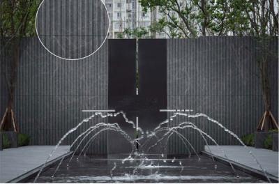 China Dark Gray Matte Antique 3D Arc Outdoor Stone Tile 600x1200mm for sale