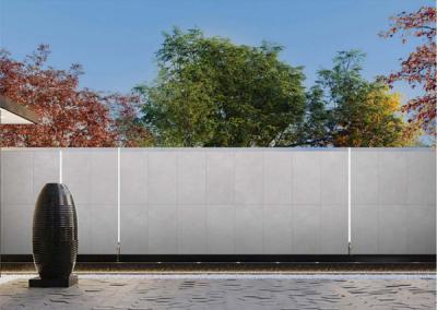 Китай Противоположность царапинам 600x1200 мм Цемент Светло-серый наружный занавес Стена толстая плитка для торгового центра продается