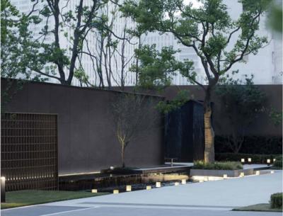 China Firebrick 600x1200mm Cement Dark Grey Curtain Wall Thick Tile For Park for sale