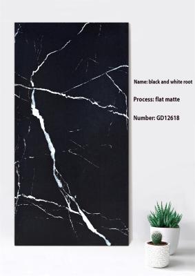 중국 검은색 및 회색 착용 저항 600x1200mm 평면 매트 검은색 큐라틴 벽 두꺼운 타일 판매용