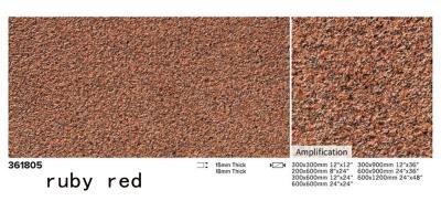 중국 방수 1200x600x15cm 붉은 노란색 전체 몸 포스텔렌 바닥 포장 타일 공원 판매용