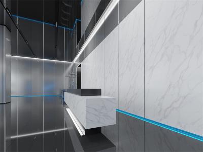 ホワイトマット 内部床 1420x2700mm カララ シンテレストーン スラブ オフィス用