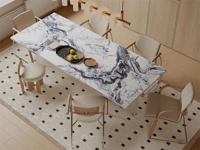 Cina Lastra di pietra sinterizzata lucidata 1600x3200mm decorativa per sala da pranzo in vendita