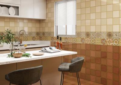 Κίνα Καφέ και κίτρινα κεραμικά πλακάκια 300x600mm και πλακάκια εσωτερικών τοίχων για το καθιστικό προς πώληση