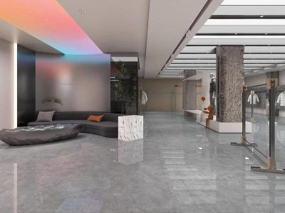 Chine Grade gris résistant aux rayures AAA 1200x1200x9mm Murs extérieurs Porcelaine vitrée polissée Carreaux pour salon et bureau à vendre