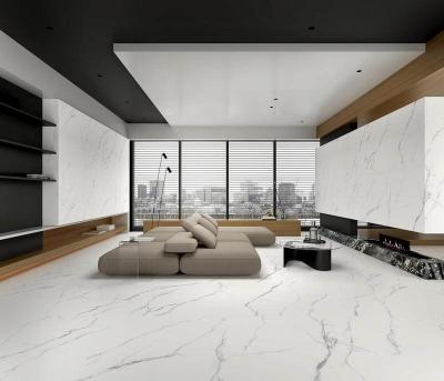 Chine Carrara carreaux de sol extérieurs et sans décoloration 1200x1200x9mm blanc visage de bébé vitrifié carreaux de porcelaine pour la décoration et l'hôtel à vendre