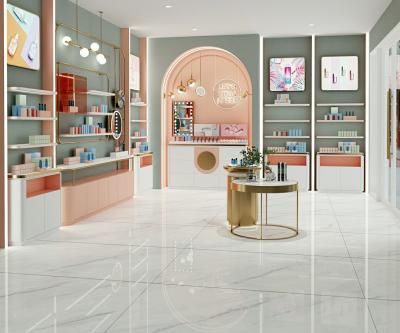 中国 建物のための防滑タイルと 900x1800x9mm ホワイトポーチされたガラスのポルセランタイル キッチンとホテル 販売のため