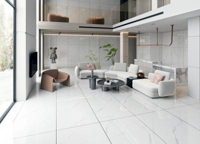 900x1800x9mm Carrara Piastrelle di porcellana vetrata lucidata per pavimenti e pareti interni bianchi per soggiorno e cucina