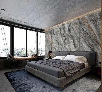 중국 실내 바닥 및 벽 대리석 모양 900x1800x9mm 비 슬리프 닦은 가시 된 포르셀린 타일 Dedroom 및 부엌 판매용