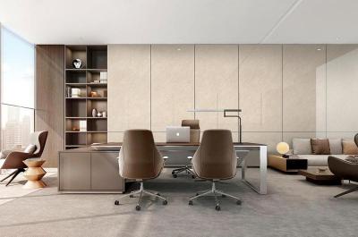 Chine Jaune clair sans décoloration 900x1800x9mm Carreaux de porcelaine vernis poli pour bureau et projet à vendre