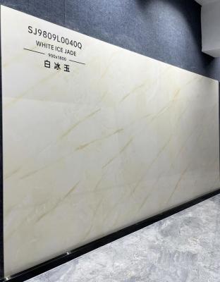 China Hellgelber Feuerstein ohne Verblassung Außenboden Porzellan verglasterte polierte Fliesen für Hausdekor zu verkaufen