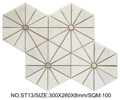 China Waterproof Beige 300x260mm Natural Stone Mosaic For Building and  Swimming Pool for sale