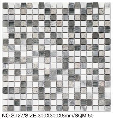 Cina Mosaico in pietra naturale quadrato 300x300mm resistente all'usura e alle macchie per edifici e progetti in vendita