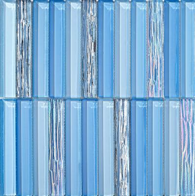 Cina Mosaici di vetro blu decorativi da 300x300 mm per hotel e progetti resistenti all'usura in vendita