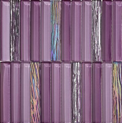 Cina Mosaici in vetro viola resistenti all'usura 300x300mm per piscine e decorazioni in vendita