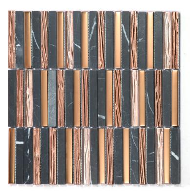 Cina Mosaici in pietra naturale per pareti interne 282x294mm, resistenti, per ufficio e soggiorno in vendita