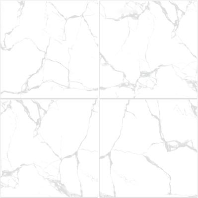 China Indoor Floor Scratch-resistant 1mx1m Carrara Polished Glazed Porcelain Tiles for Dining Room for sale