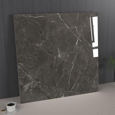 China Stylish and Durable 1mx1m Marble Porcelain Glazed Polished Tiles For Balcony Dark Gray MOQ 100CTNS for sale