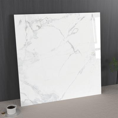 China Carrara Wear-Resistant And Modern Inside Floor 1000x1000mm Glazed Polished Porcelain Tile For Office Decoration for sale