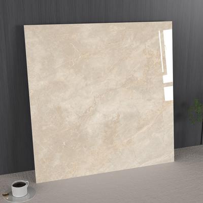 Cina Piastrella in gres porcellanato lucido 1000x1000mm marrone chiaro per interni, antimacchia e antibatterica, per soggiorno e sala da pranzo in vendita