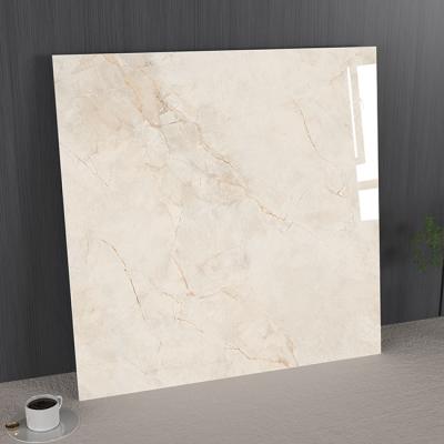 Cina Piastrella in gres porcellanato smaltato lucido da interno beige antibatterico 1mx1m per cucina e ufficio in vendita