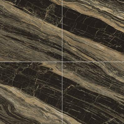 Cina Impermeabile Grigio scuro 1000x1000mm Pavimento interno Piastrelle lucide di lusso per la decorazione 3 Stili in vendita